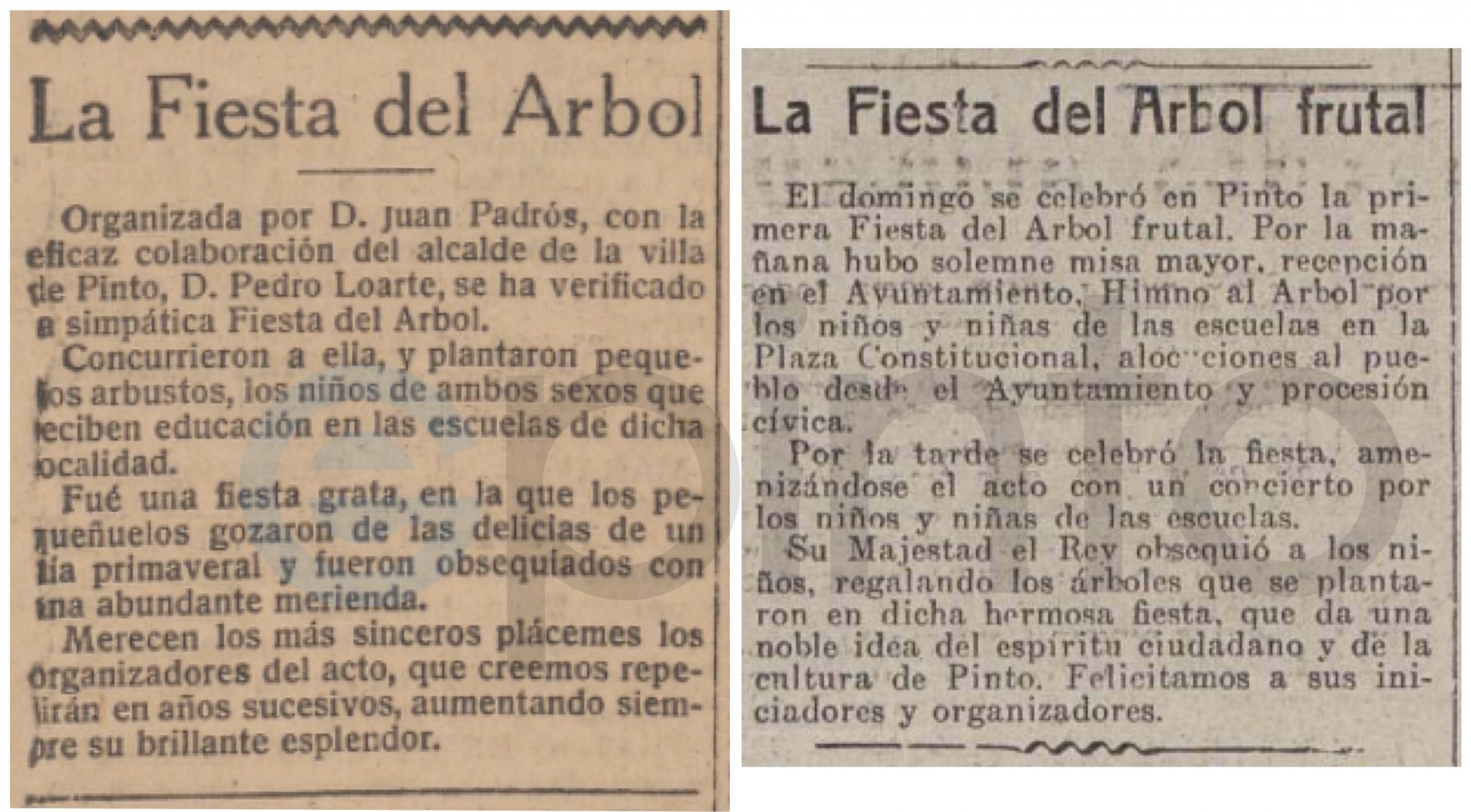 Pinto recupera la celebración del Día del Árbol Frutal